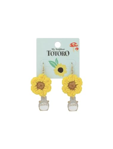 Studio Ghibli My Neighbor Totoro Crochet Flower Drop Earrings