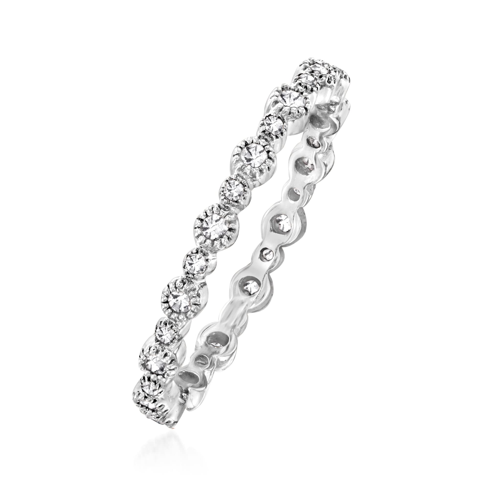 Ross-Simons 0.25 ct. t.w. Diamond Eternity Band in 14kt White Gold. Size 9