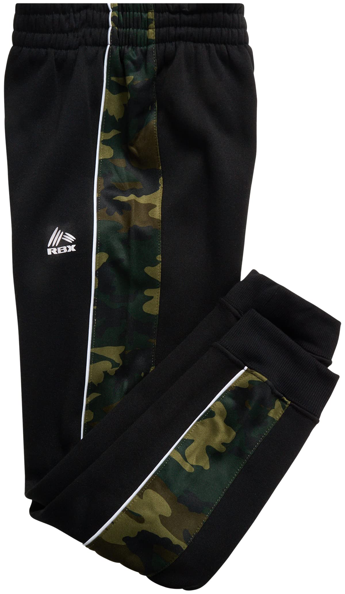RBX Boys’ Sweatsuit Set – 2 Piece Fleece Hoodie Sweatshirt and Jogger Sweatpants (8-12), Size 12, Black Camo