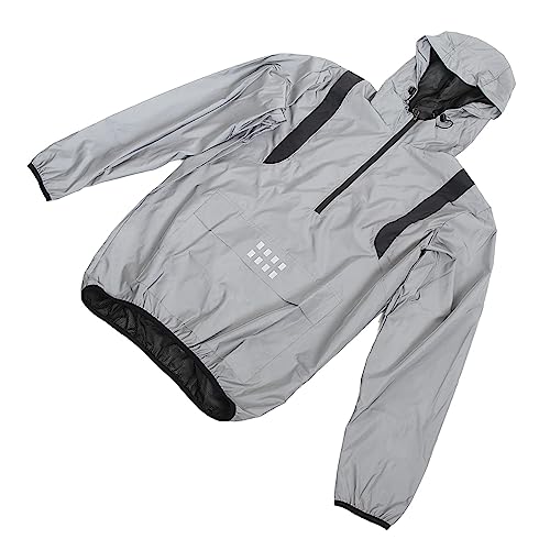 Reflective Jacket, Breathable Waterproof Super Bright Cycling Jacket Packable for Climbing for Hiking (XL)