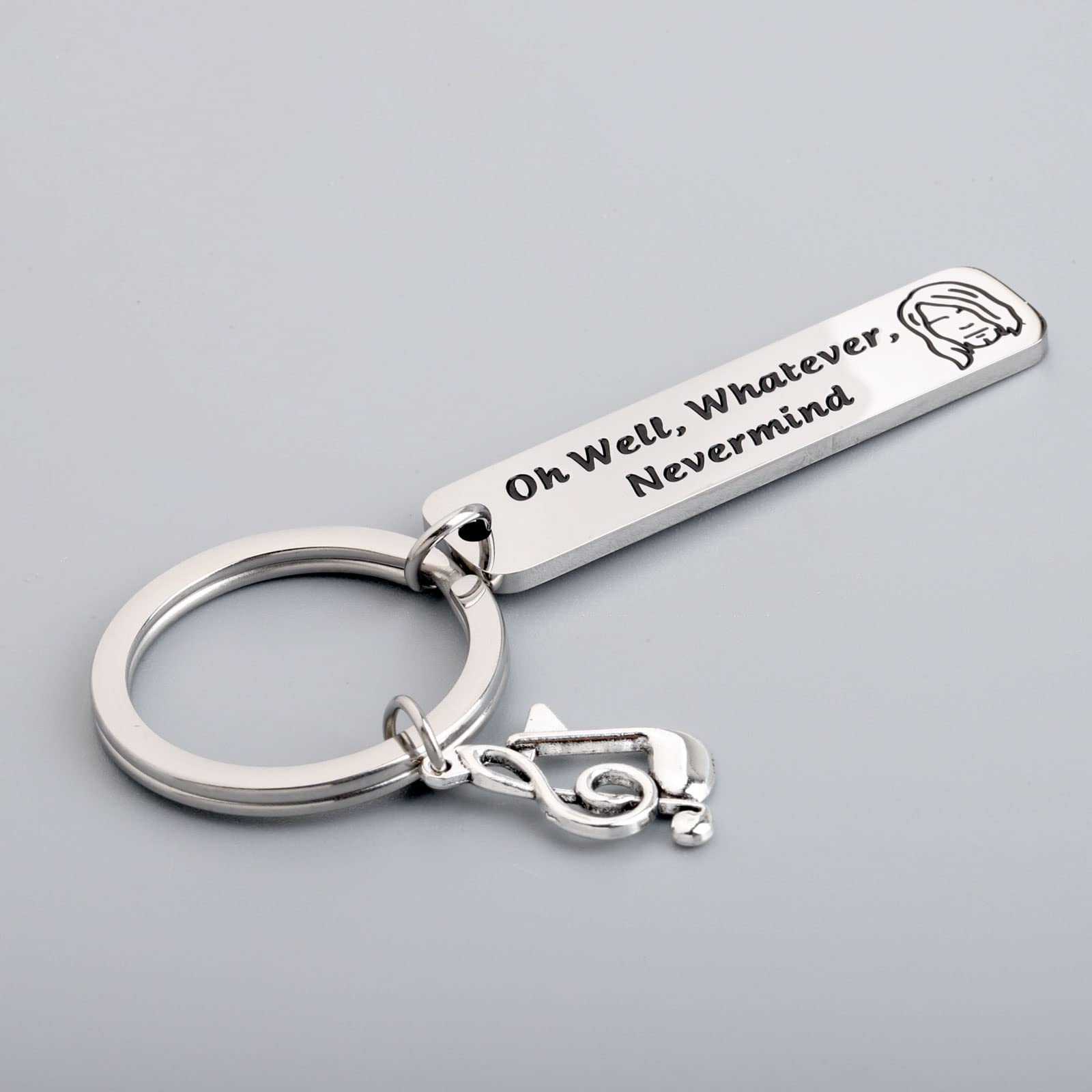 Zuo Bao Rock Music Jewelry Lyrics Gift Oh Well Whatever Nevermind Keychain Album Gift for Music Lovers (Oh Well Whatever Nevermind)