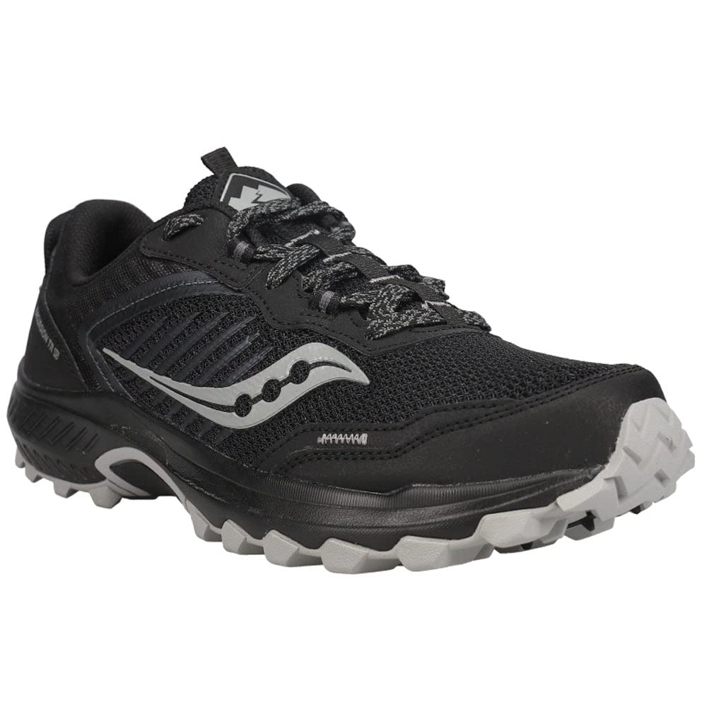 Saucony Men's Excursion TR15 Trail Running Shoe, Black/Shadow, 12