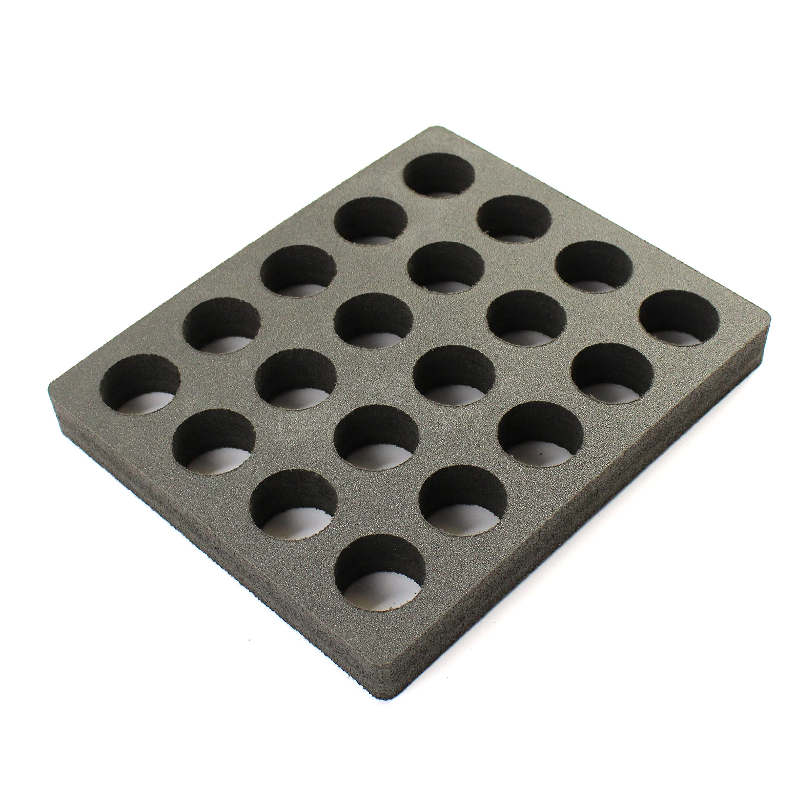 Polar Whale 4 Sample Vial Floating Racks Durable Black Foam Storage Holder Organizer Stand Transport Holds 20 Sampling Vials Fits 3 Oz 90ml 37mm Diameter