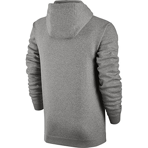 Nike Men's Sportswear Club Pullover Hoodie, Light Grey Heather/White, Medium