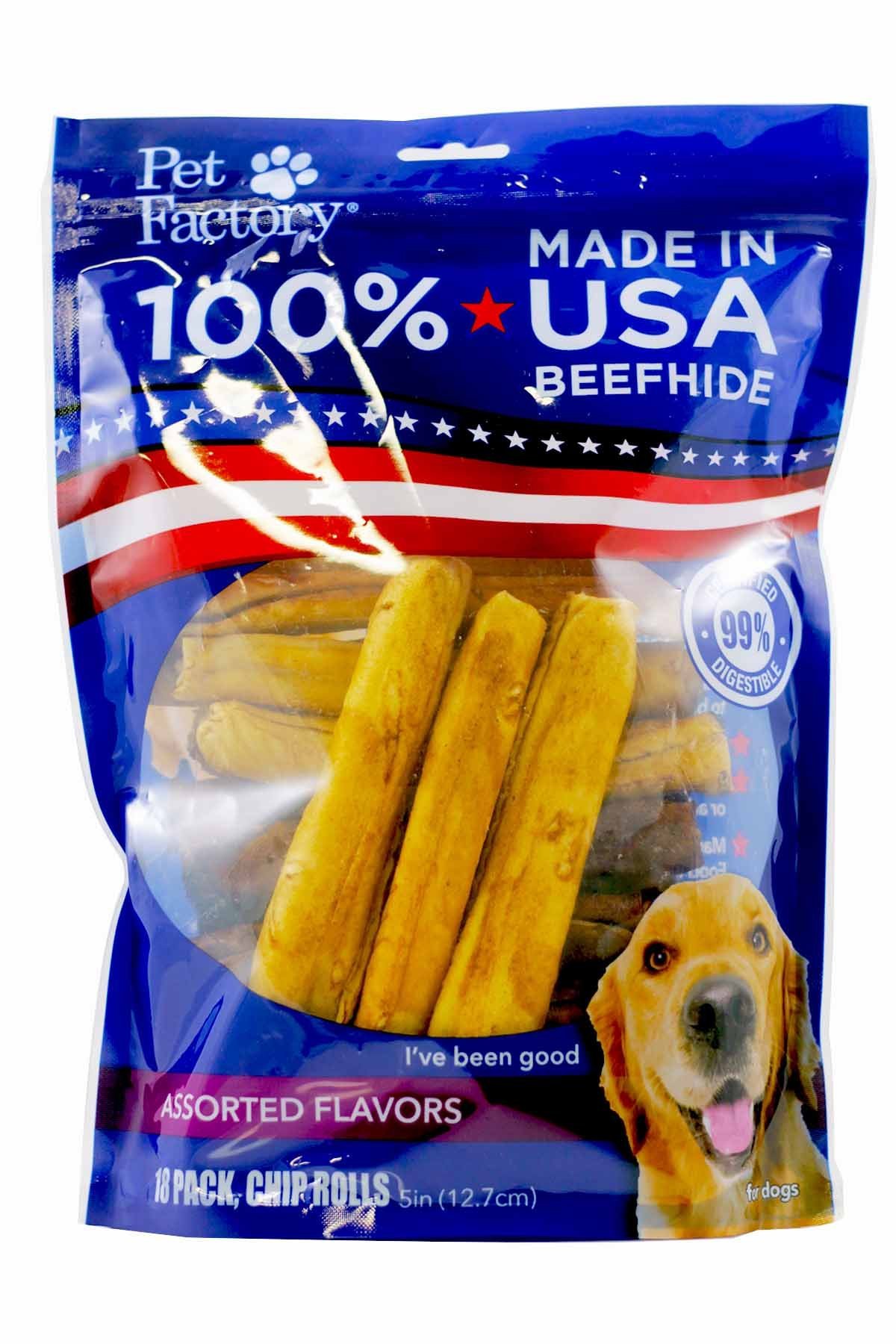 Pet Factory Combo Wraps Porkhide 5" Twist Sticks Dog Chew Treats w/Real Duck Meat Wrap - 18 Count/1 Pack