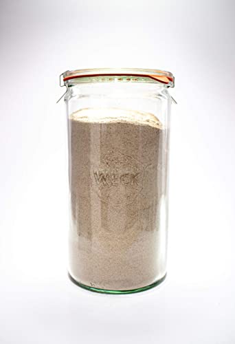 VERSAINSECT β 1.5L Glass Jars with Large Storage Capacity β Preserving Jars with Airtight Lids Suitable for Pickling β Heat Resistant Canning Jars - Microwave Safe - (1 Jar with Glass Lid) 54 fl. oz