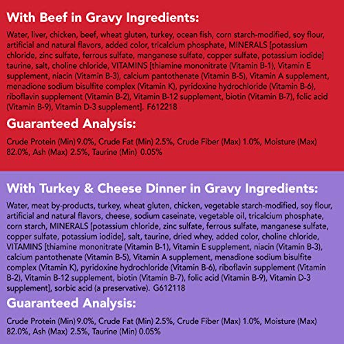 Purina Friskies Gravy Wet Cat Food Variety Pack, Savory Shreds - (Pack of 32) 5.5 oz. Cans
