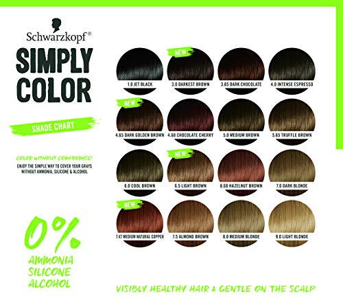 Schwarzkopf Simply Color Permanent Hair Color, 7.47 Medium Natural Copper, 1 count