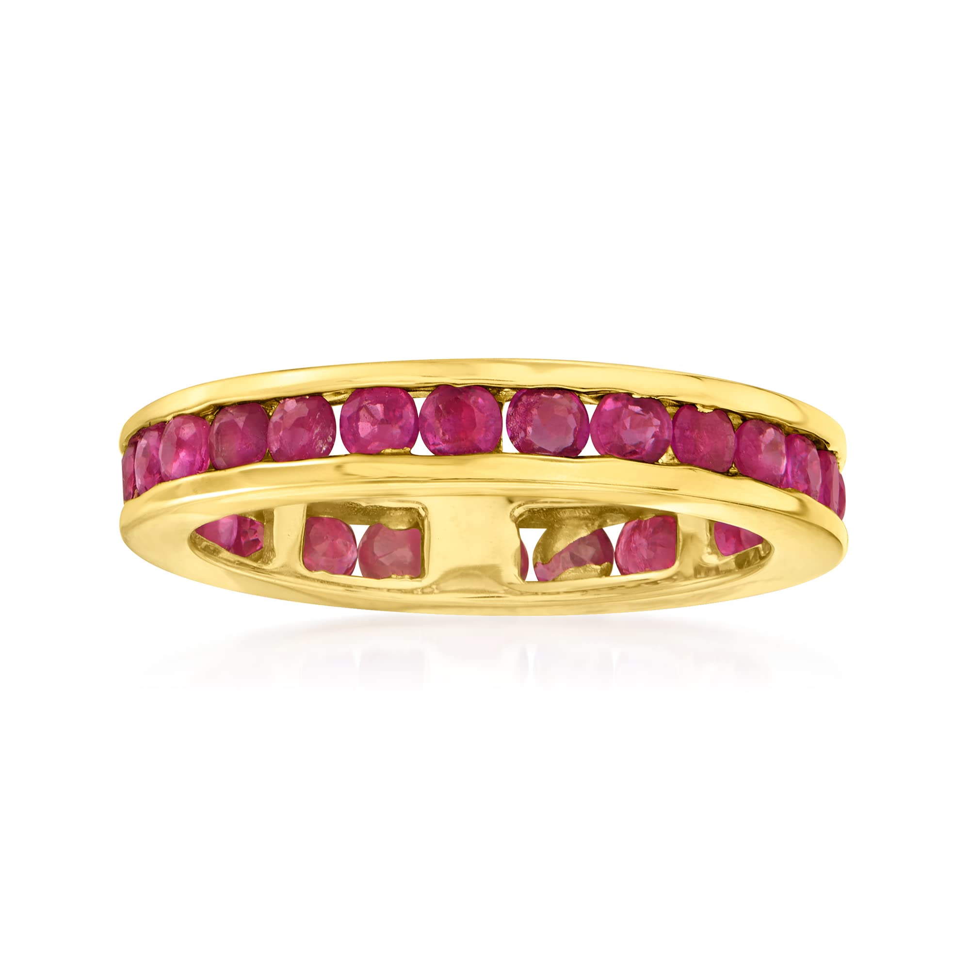 Ross-Simons 1.60 ct. t.w. Ruby Eternity Band in 14kt Yellow Gold. Size 6