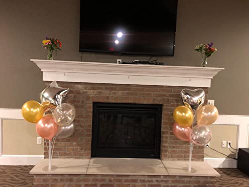 Table Balloon Stand Kit - 7 Sets,Reusable Clear Balloon Holder Stand for Table with Balloon Flower Clips,Glue Dot for Birthday Wedding Party Decorations,Christmas,Happy Birthday Balloons Decorations