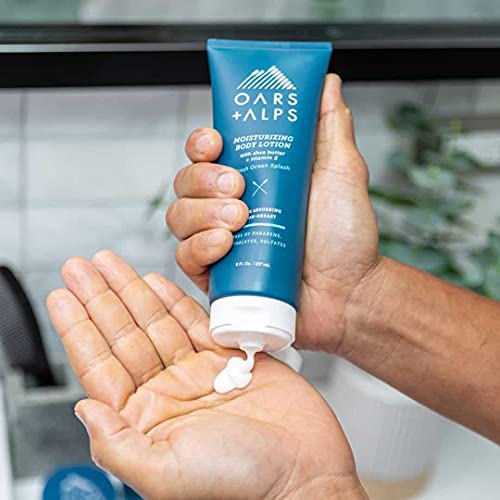 Oars + Alps Body Lotion with Vitamin E, Hydrates with Shea Butter and Sunflower Oil, Fresh Ocean Splash, 8 Oz