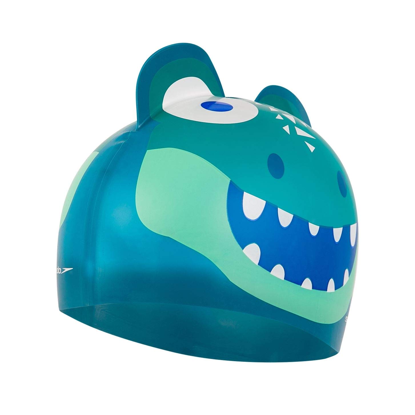 Speedo Infant Printed Character Swimming Cap | Learn to Swim | Silicone | Keep Hair Dry | Junior Swimmers, Cosmos/Emerald/Aqua Mint, One Size