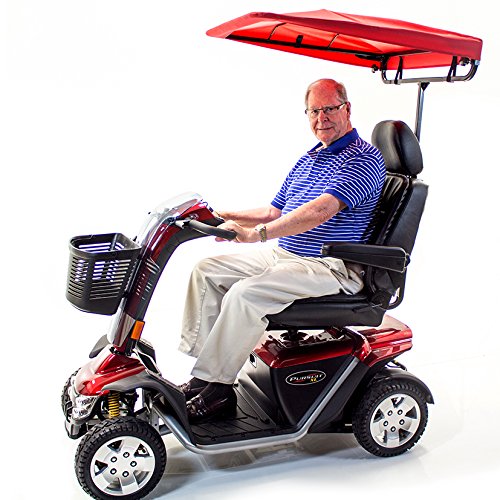 Red Sunshade Canopy for Most Pride, Golden, Drive, Challenger Mobility Scooters
