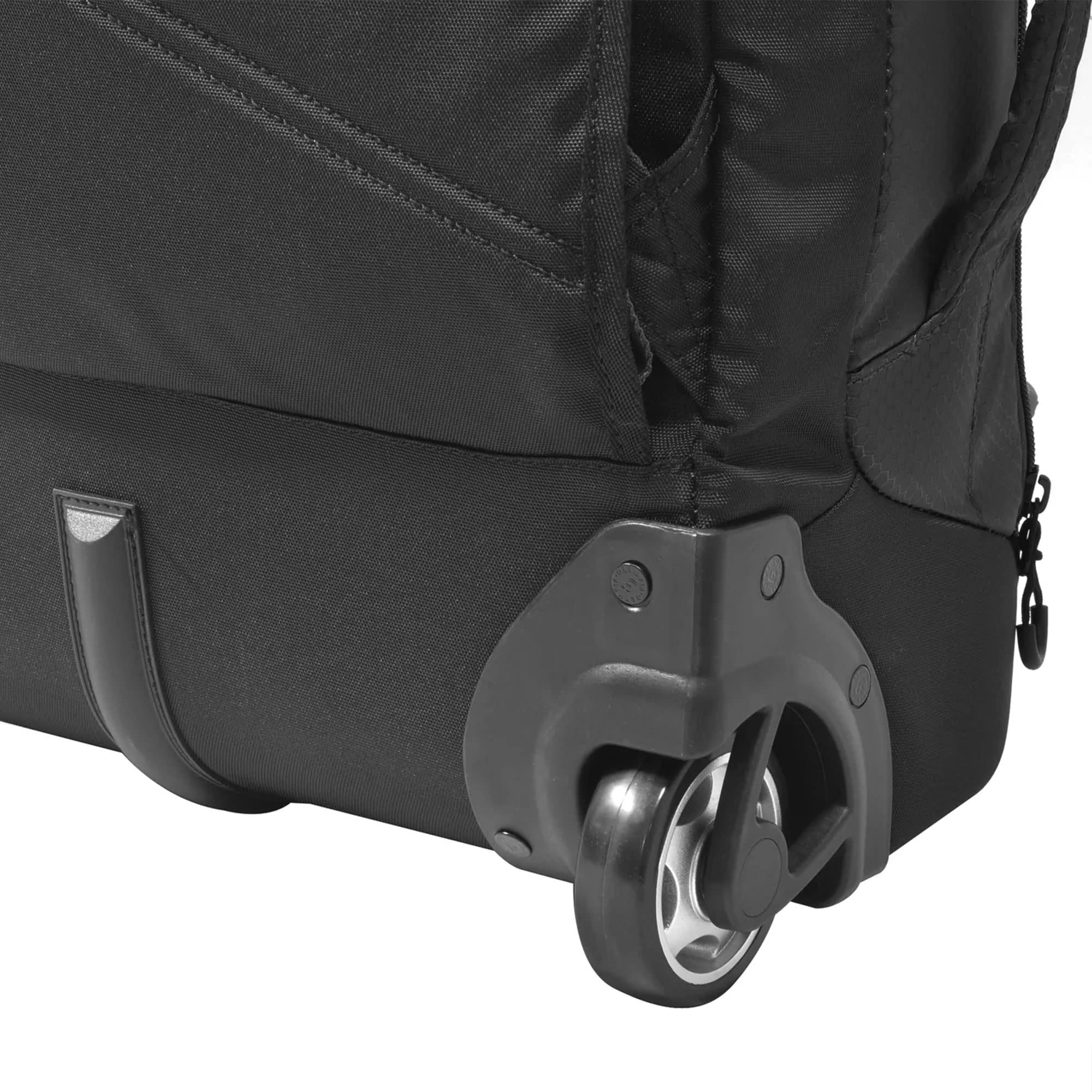 Olympia USA Cascade 20" Outdoor Rolling Backpack Carry On Travel Bag with Hideaway Straps and Comfort Grip Handles, Black