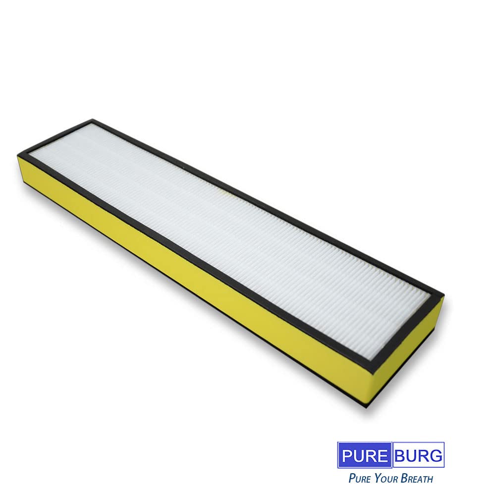PUREBURG FLT5000 Replacement True HEPA Filter Set Compatible with GermGuardian AC5000 AC5000E AC5250PT AC5300B AC5350W AC5350B AC5350BCA1 Air Purifiers FLT5000, FLT5111, Filter C, 2-Pack