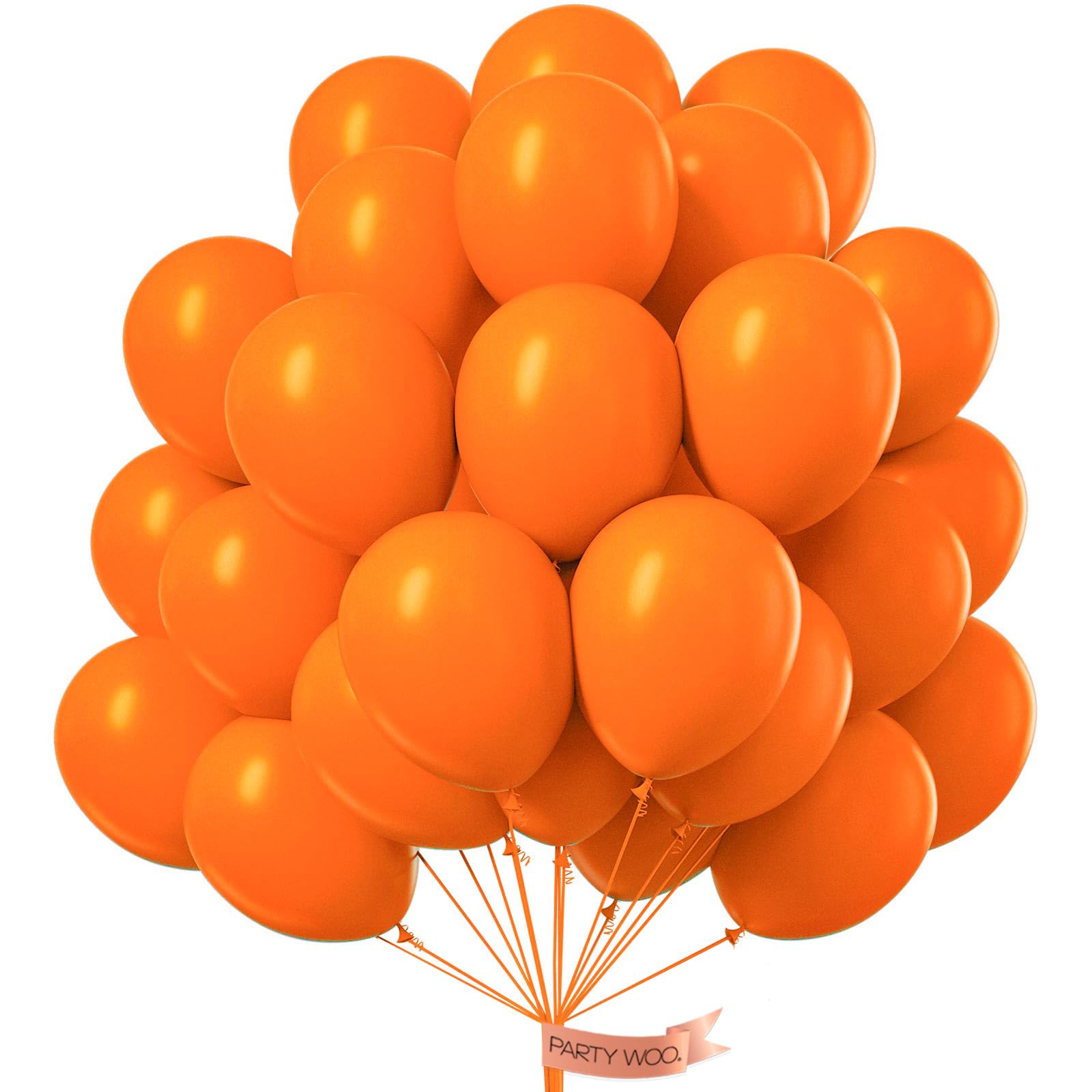 PartyWoo Tangerine Orange Balloons, 50 pcs 12 Inch Dark Orange Balloons, Deep Orange Balloons for Balloon Garland Balloon Arch, Party Decorations, Birthday Decorations, Wedding Decorations, Orange-Y9