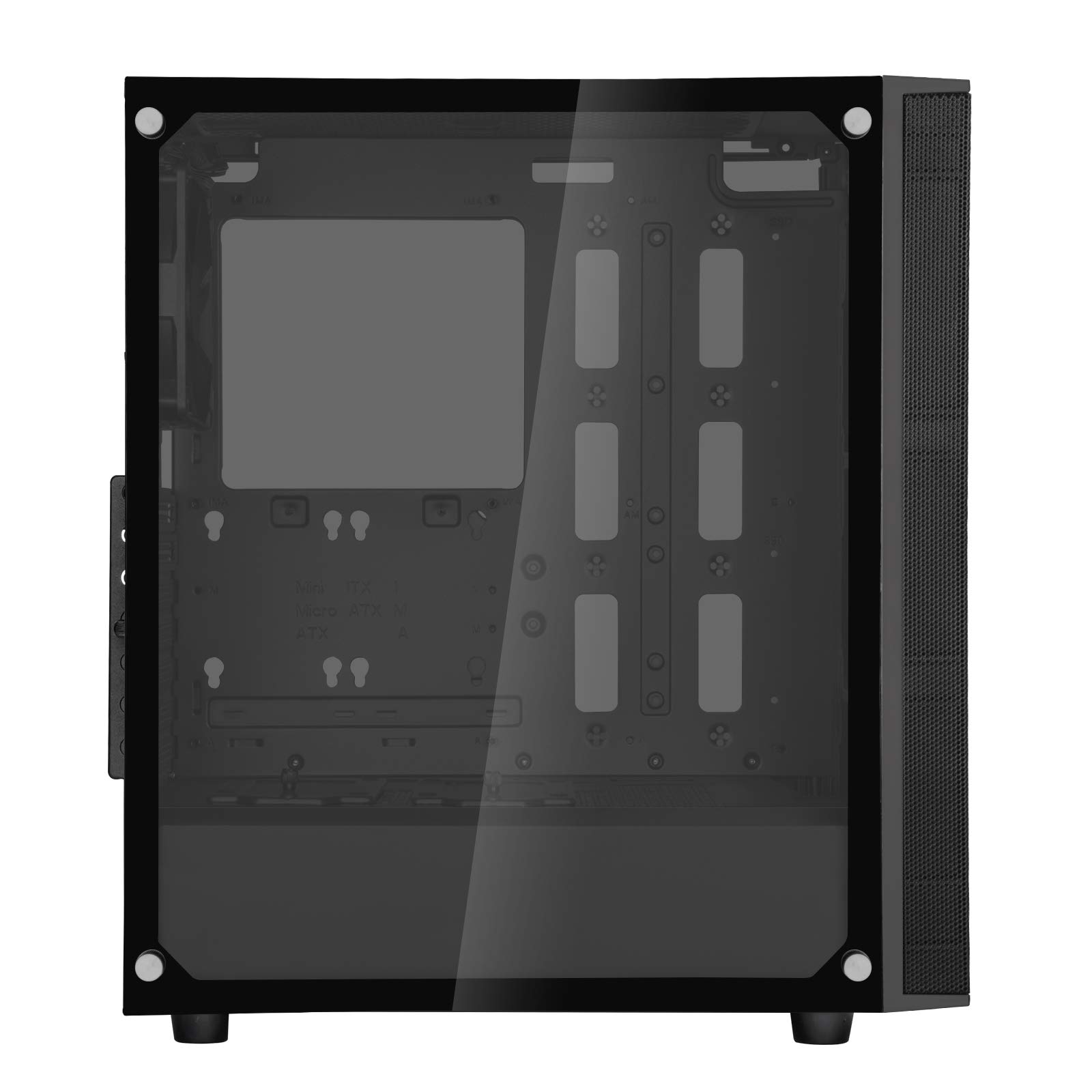 SilverStone Technology FARA R1, Tempered Glass, Black, Mid-Tower ATX Case with Micro-ATX and Mini-ITX Support, SST-FAR1B-G
