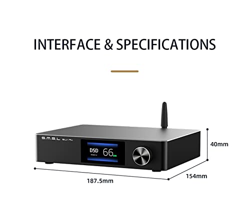 S.M.S.L SU-9n ES9038PRO XMOS XU208 Bluetooth 5.0 SMSL DSD512 RCA/XLR LDAC APTX/HD Decoder High Resolution Audio DAC