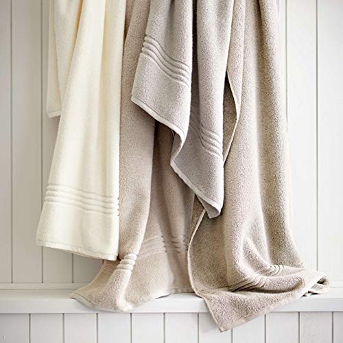 Peacock Alley Chelsea Towels - Luxury Towels with Zero Twist Technology - 100% Long Staple Cotton Fluffy Lightweight Towels - 6pc Towel Set (Linen)