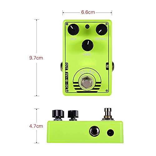 ZYZMH D-14 Delay Guitar Effect Pedal Delay Pedal with Mix Repeat and Time Controls True Bypass Design for Electric Guitar
