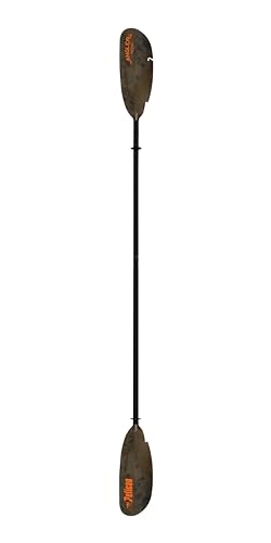 Pelican Poseidon Angler Fishing Lightweight Kayak Paddle - Built-in Retrieval Hooks - Fiberglass Reinforced (Baltic Brown, 98.5 in)