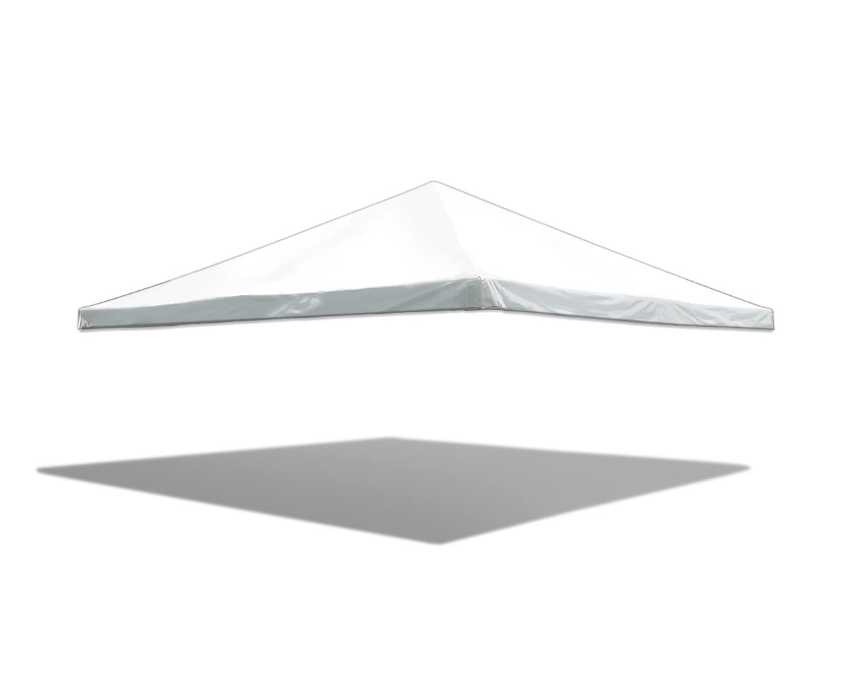 Party Tents Direct 20' x 20' White Polyethylene Replacement Canopy Tent Top | Water Resistant | Compatible Weekender West Coast Frame | Frame NOT Included