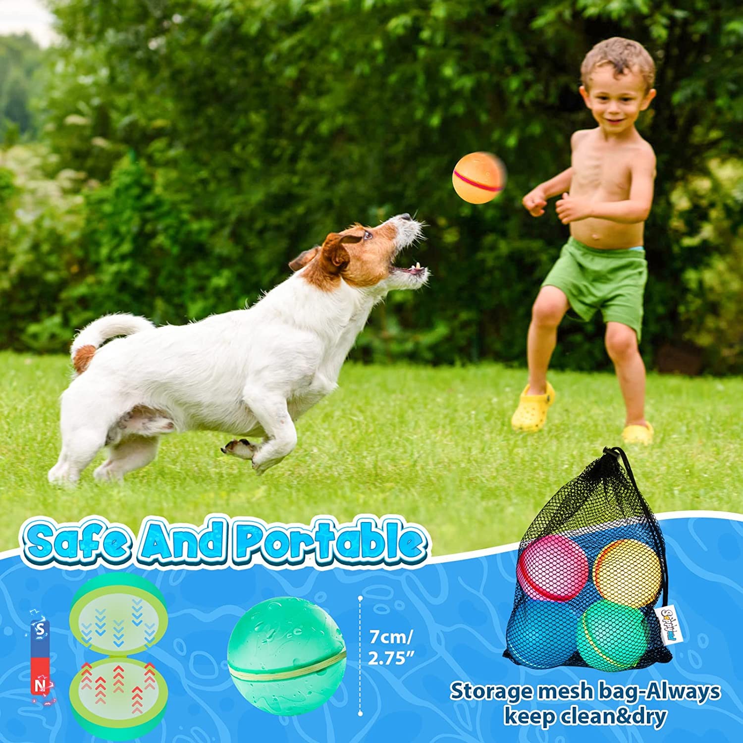 Reusable magnetic water balloons