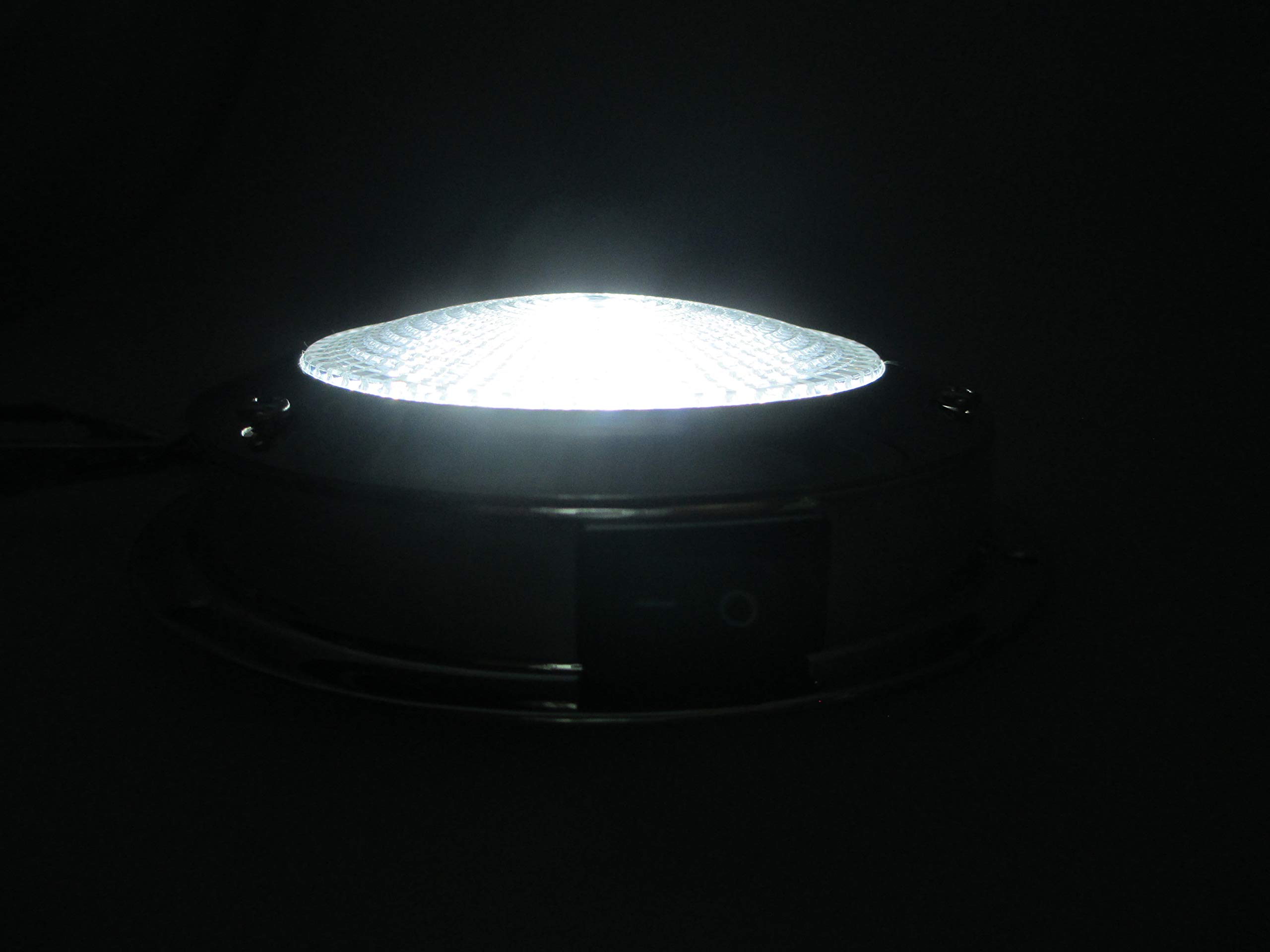 Pactrade Marine Dome Light 12V - 3-Inch Lens, Cool White LED | Stainless Steel Boat Light with Built-In Rocker Switch, Surface Mount | RV, Trailer, Boat Interior Lights, Marine Lights