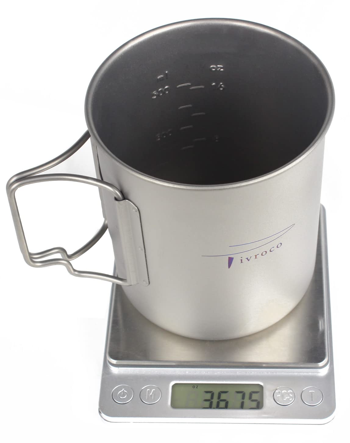 Tivroco Titanium pot camping cup with lid 25 Ounce 750ml-Ultralight pot with lid Suitable for Outdoor Backpacking Hiking Backpacking Camping Open Fire -Rust resistant and healthy