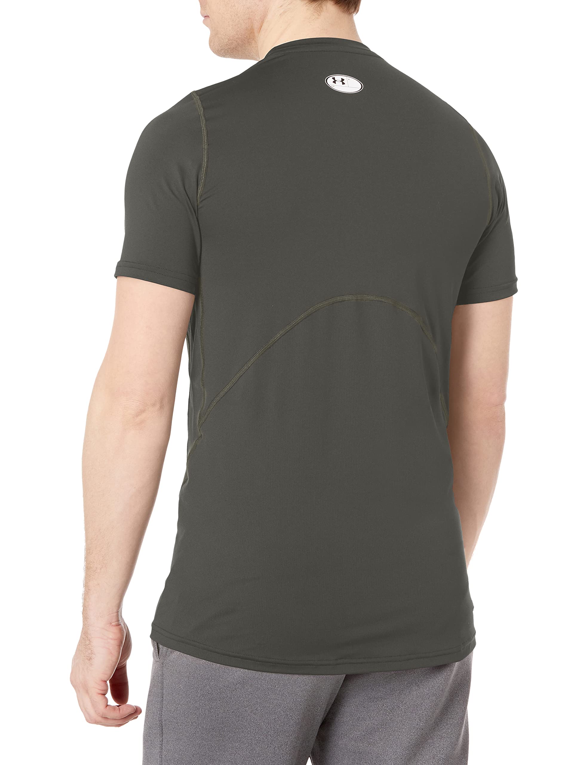 Under Armour Men's Armour HeatGear Fitted Short-Sleeve T-Shirt, (310) Baroque Green / / White, XX-Large