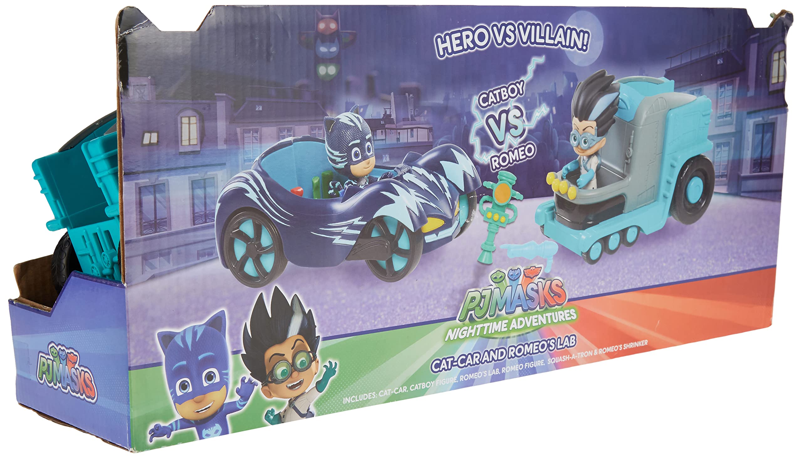 PJ Mask Hero vs. Villain Vehicles- Catboy & Romeo