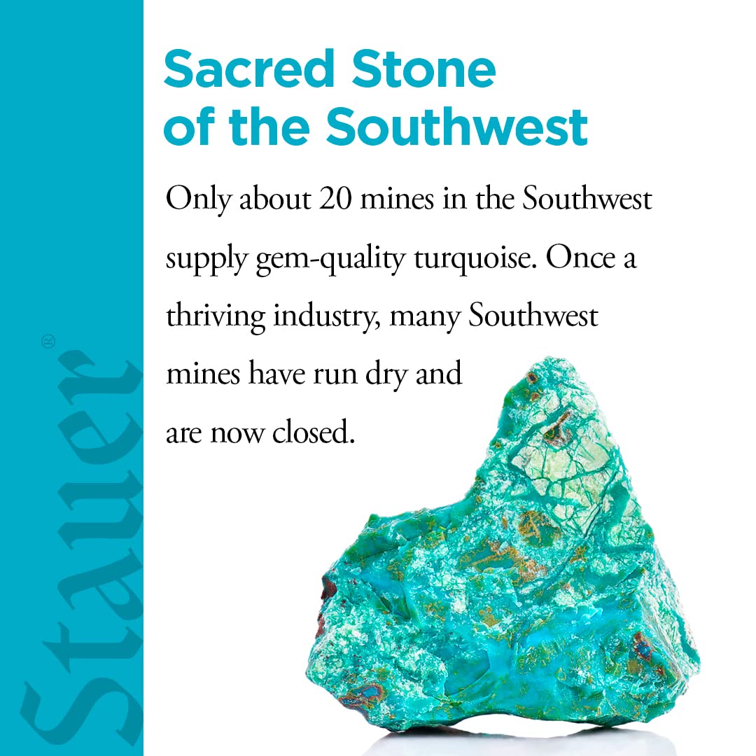 Stauer Sedona Turquoise Genuine Arizona Turquoise Jewelry Earring Set (Bracelet)