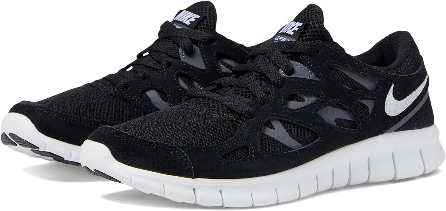 Nike Women's Free Run 2, Black/White/Dark Grey, 7