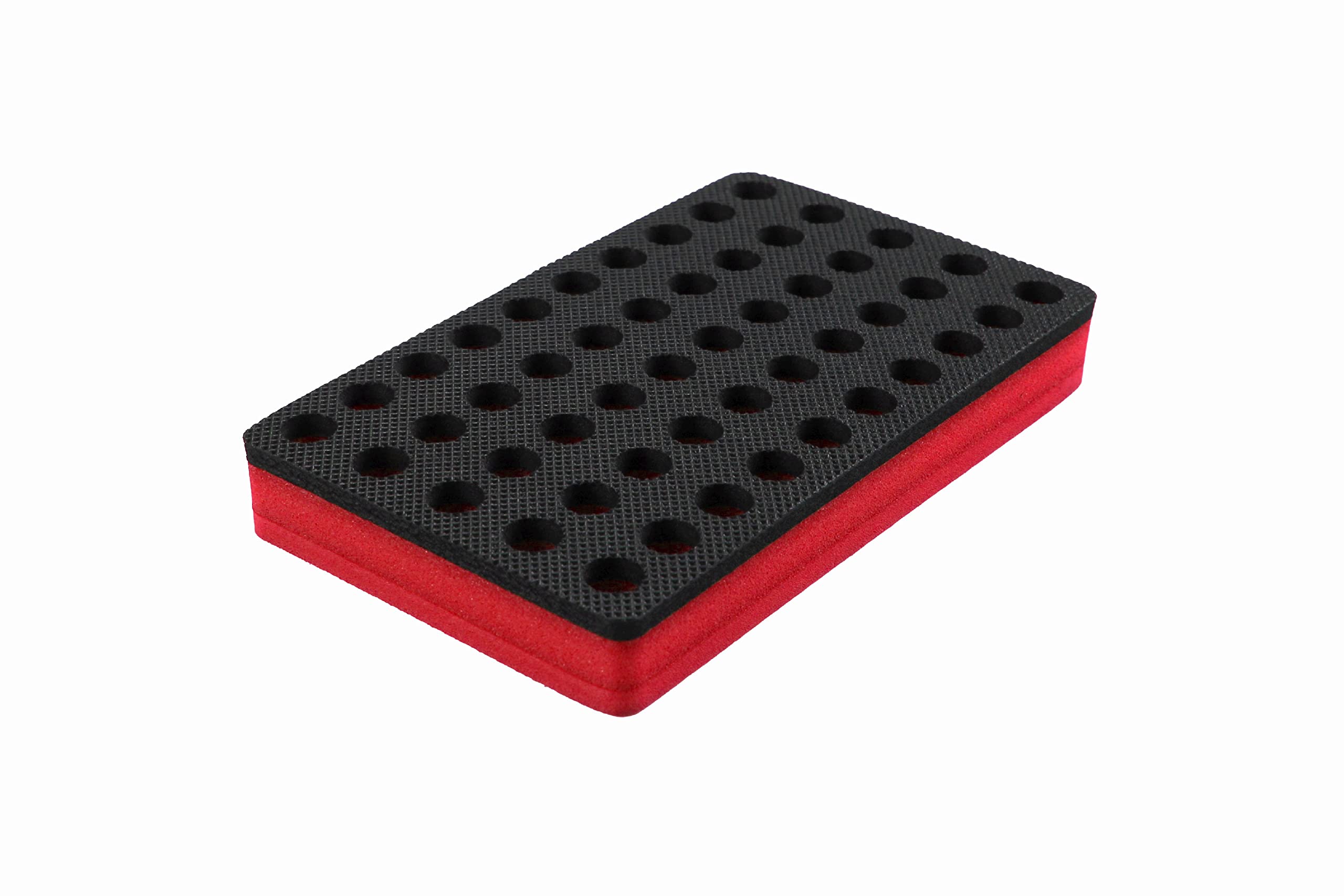 Polar Whale 2 Cryogenic Vial Racks Durable Red and Black Foam Storage Holder Organizer Stand Transport Holds 50 Vials Fits up to 13mm Diameter