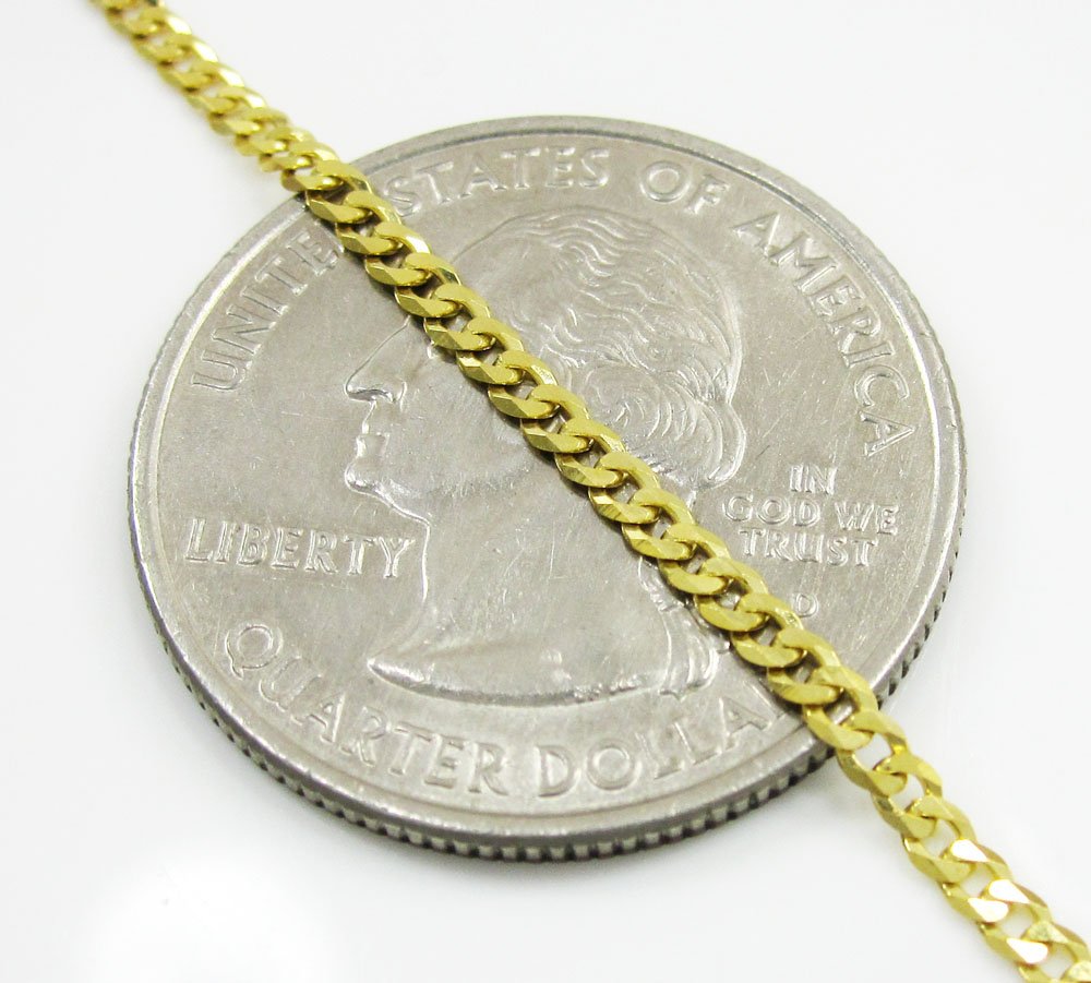 Orostar 2MM 18K Gold Chain for Men & Women with Strong Curb Link | Fine Curb Chain Necklace 20 inches