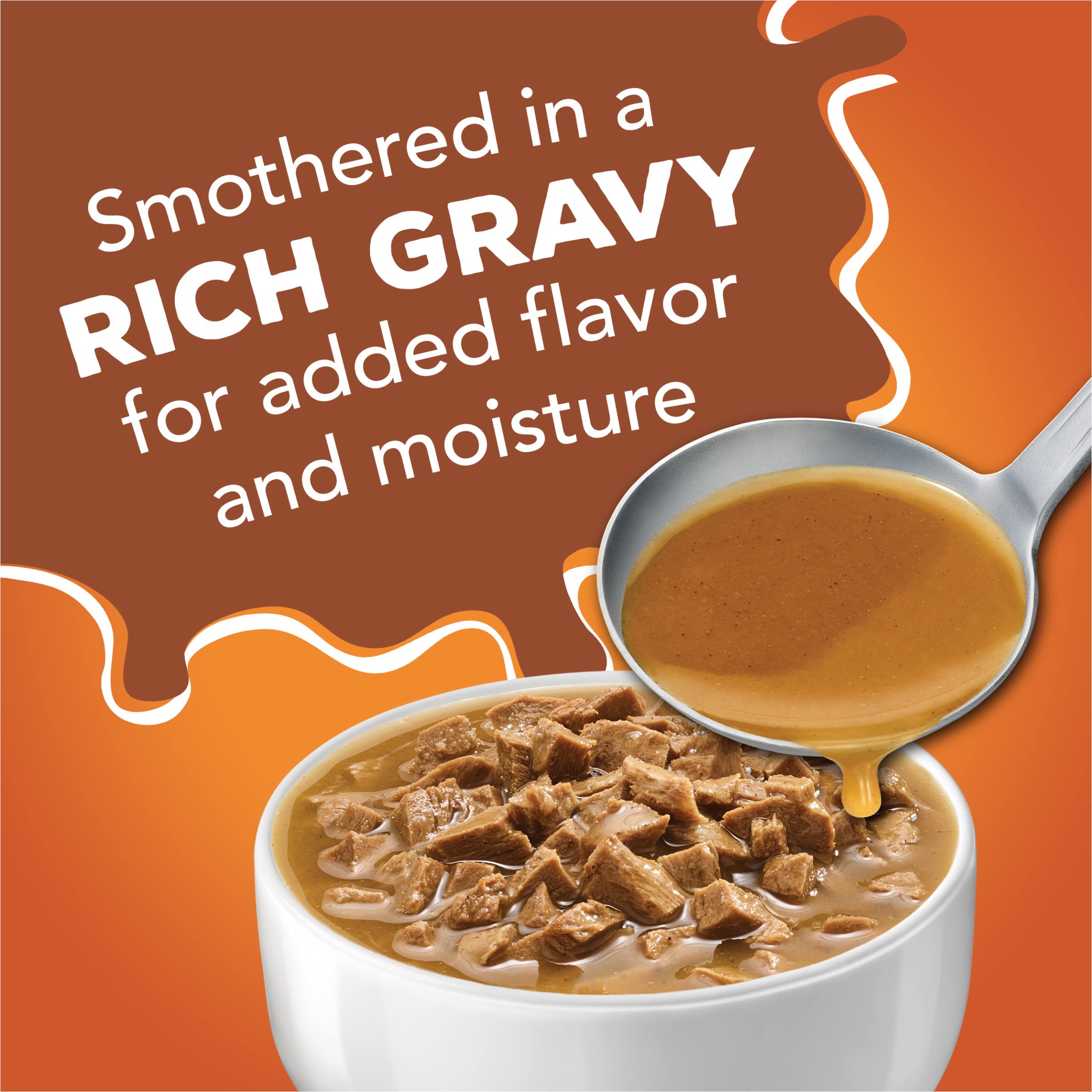 Purina Friskies Gravy Wet Cat Food Variety Pack, Gravy Sensations Poultry Pouches - (12) 3 oz. Pouches