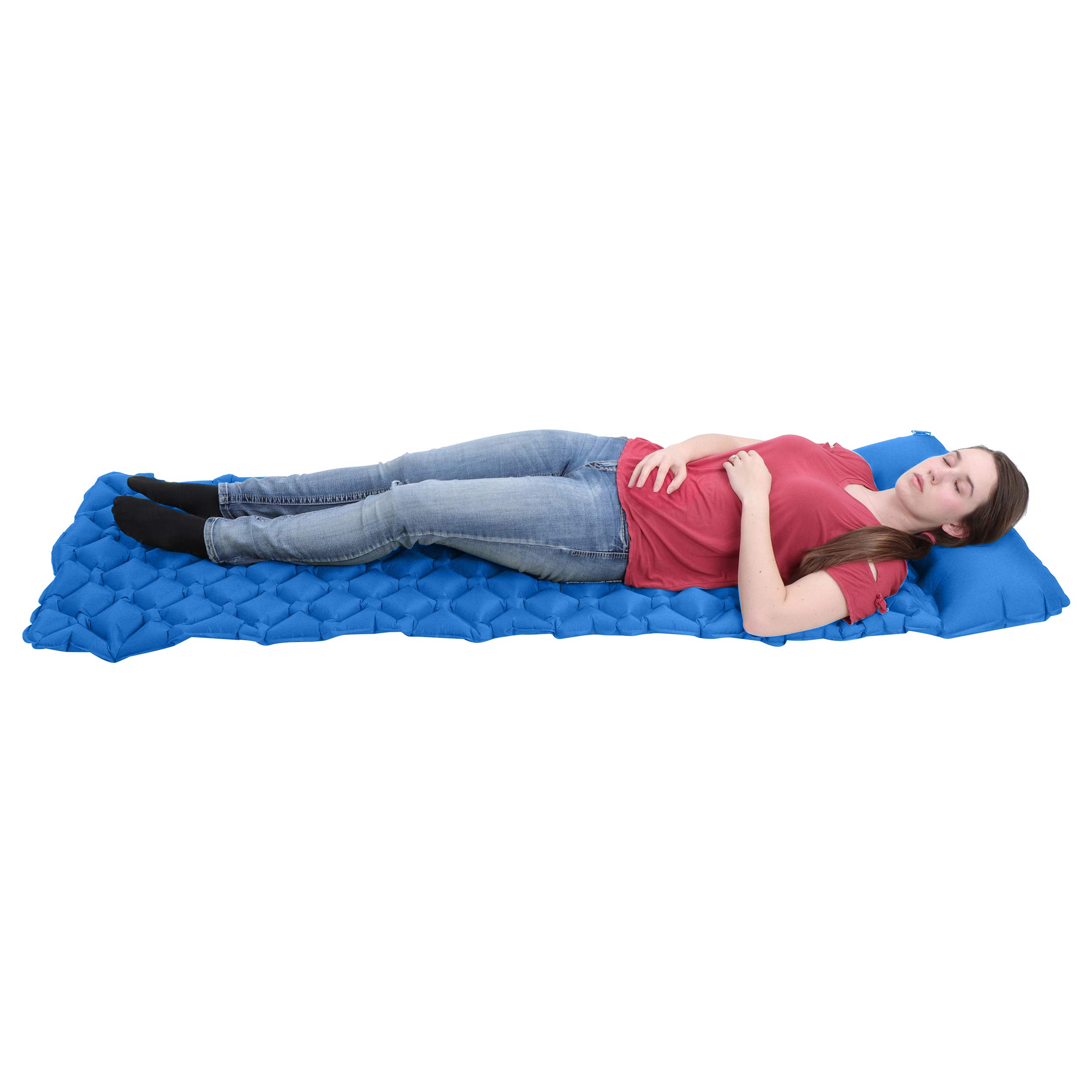 Redneck Convent RC Camping Sleeping Mat - 1.1lb Green Inflatable Camping Pad with Pillow Backpacking Air Mattress Sleeping Bag Camp Pad