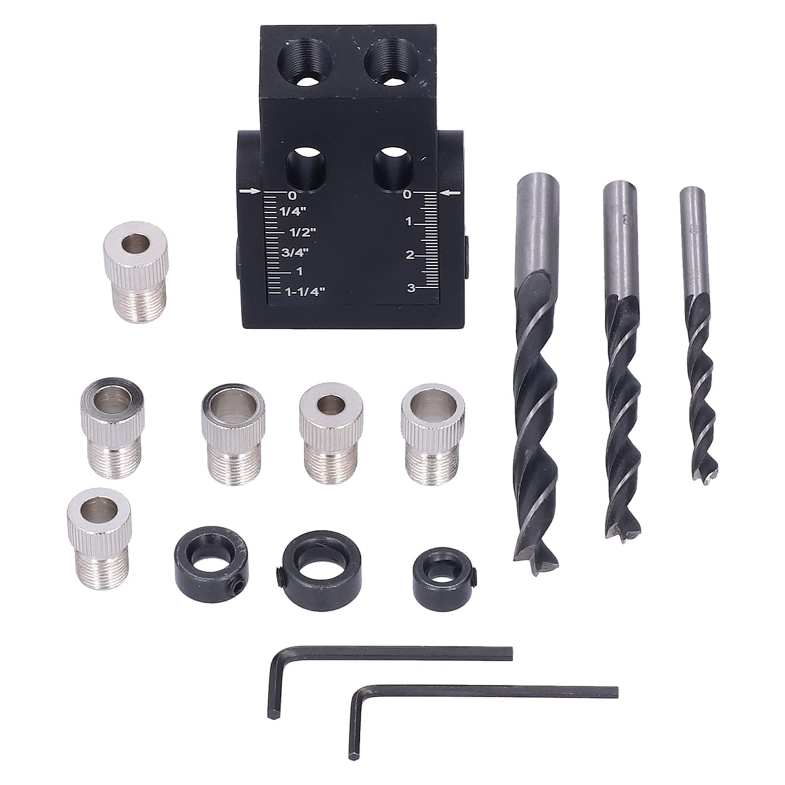 Oblique Hole Locator 15° Pocket Slant Holes Jig Kit Woodworking Positioner with Drill Bits - Oblique Hole Positioner Kit,For Precise Pocket Slant Hole Drilling - Woodworking Locator Joint Tool