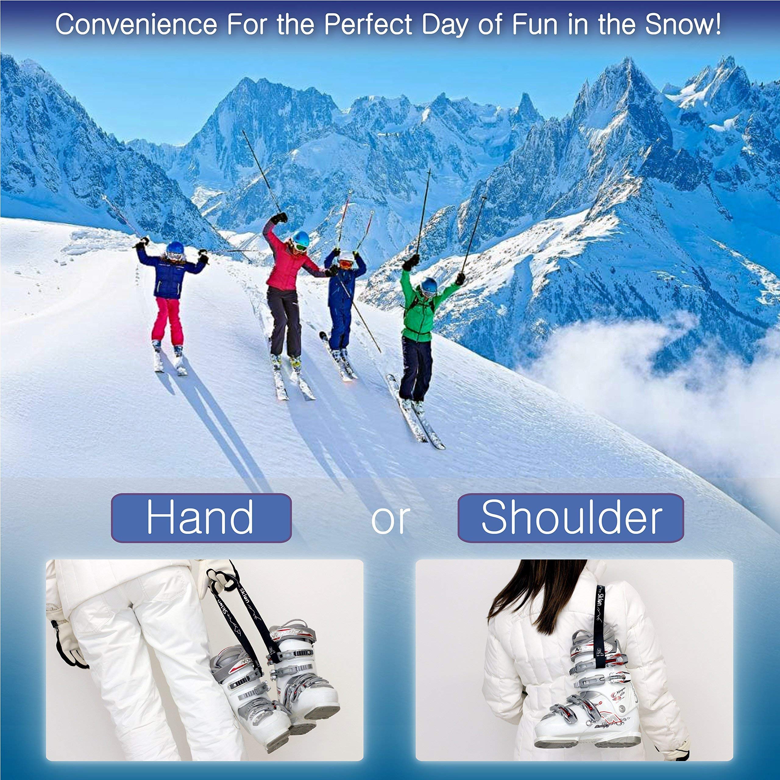Ski & Snowboard Training Harness + Ski & Boot Carrier Bundle - Teach Your Child the Fundamentals of Skiing and Snowboarding - Complimented by Ski & Boot Carriers to Help Them Get to the Mountain