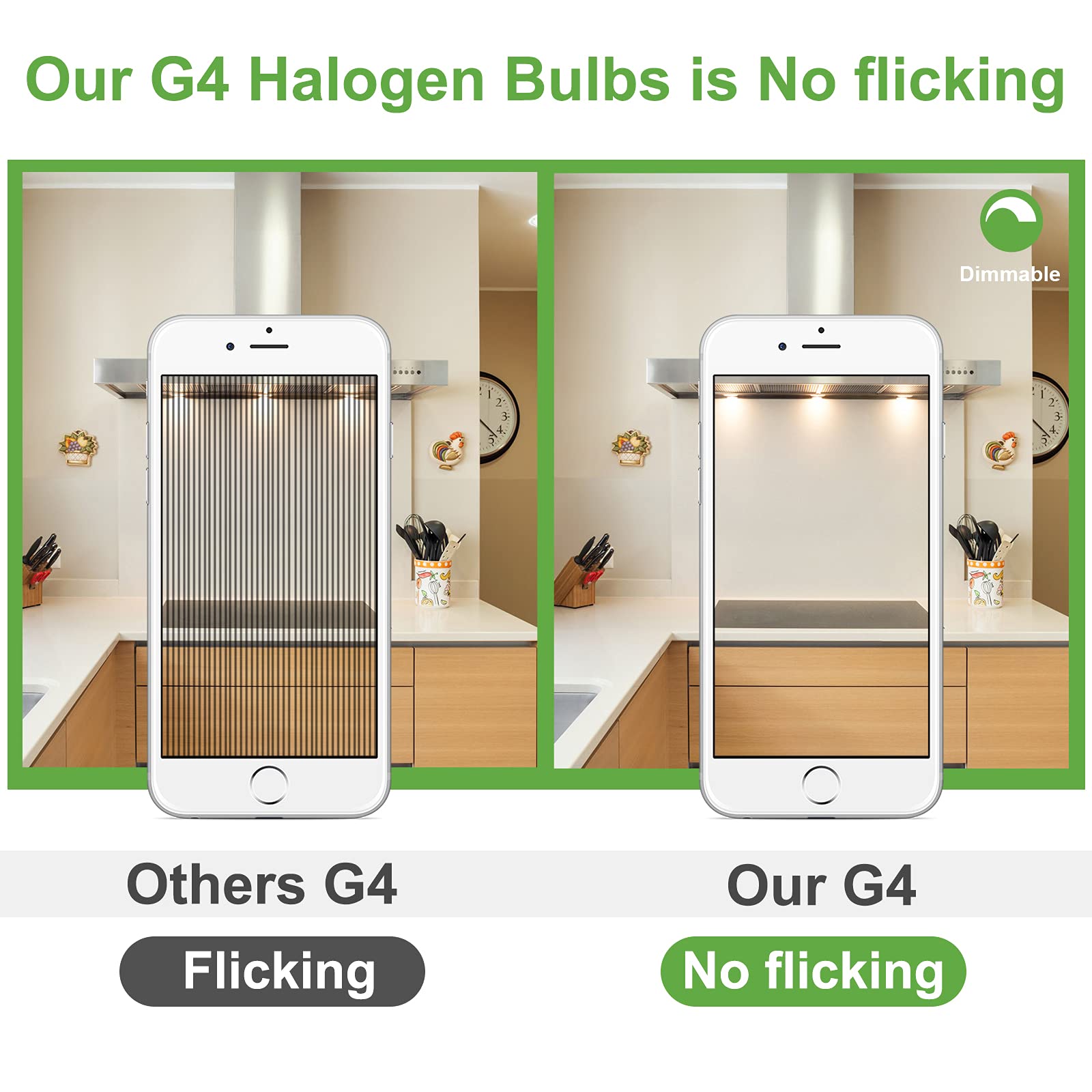 Shaquesy G4 Halogen Light Bulbs, 12 Pack 12V 10W 2 Pin Dimmable Long Life Halogen Bulbs Warm White 2800K for Oven,Kitchen Hood, Chandeliers, Under Cabinet Light Bulbs