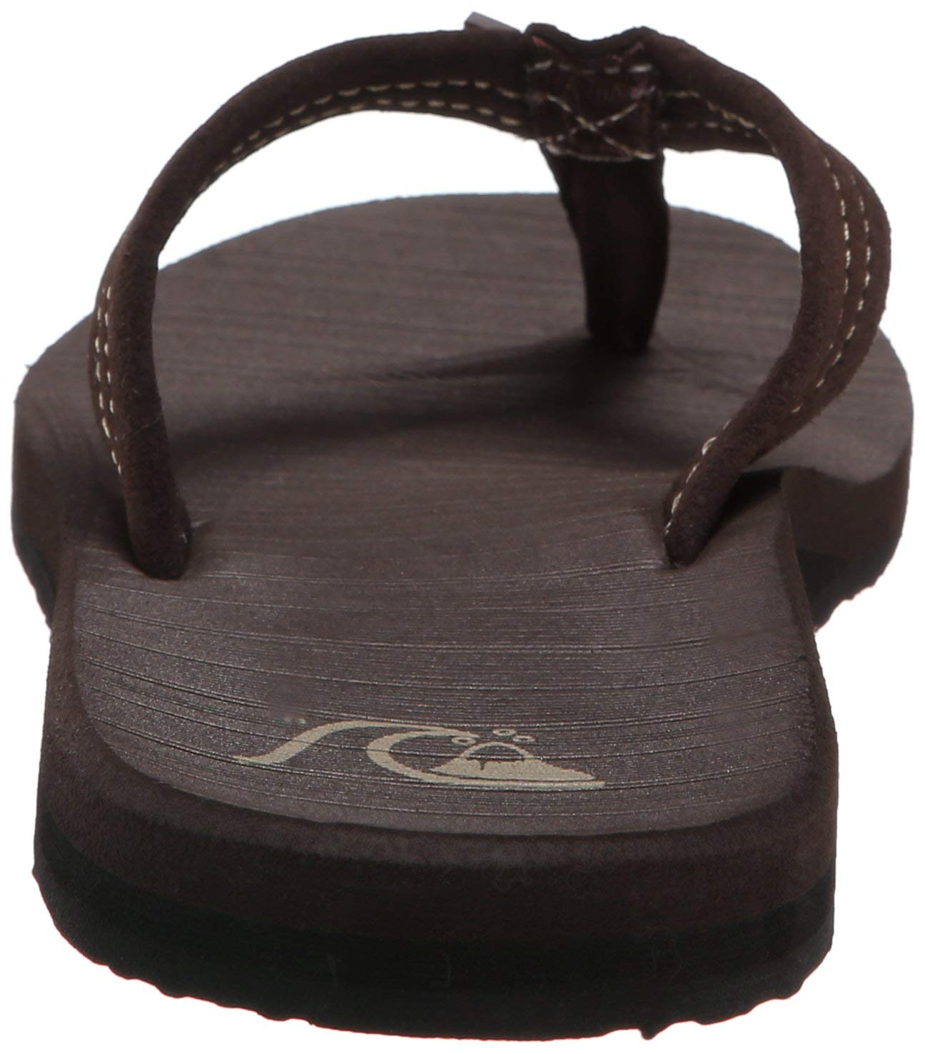 Quiksilver Men's Carver Suede 3 Point Flip Flop Athletic Sandal, Demitasse Solid, 10 M US