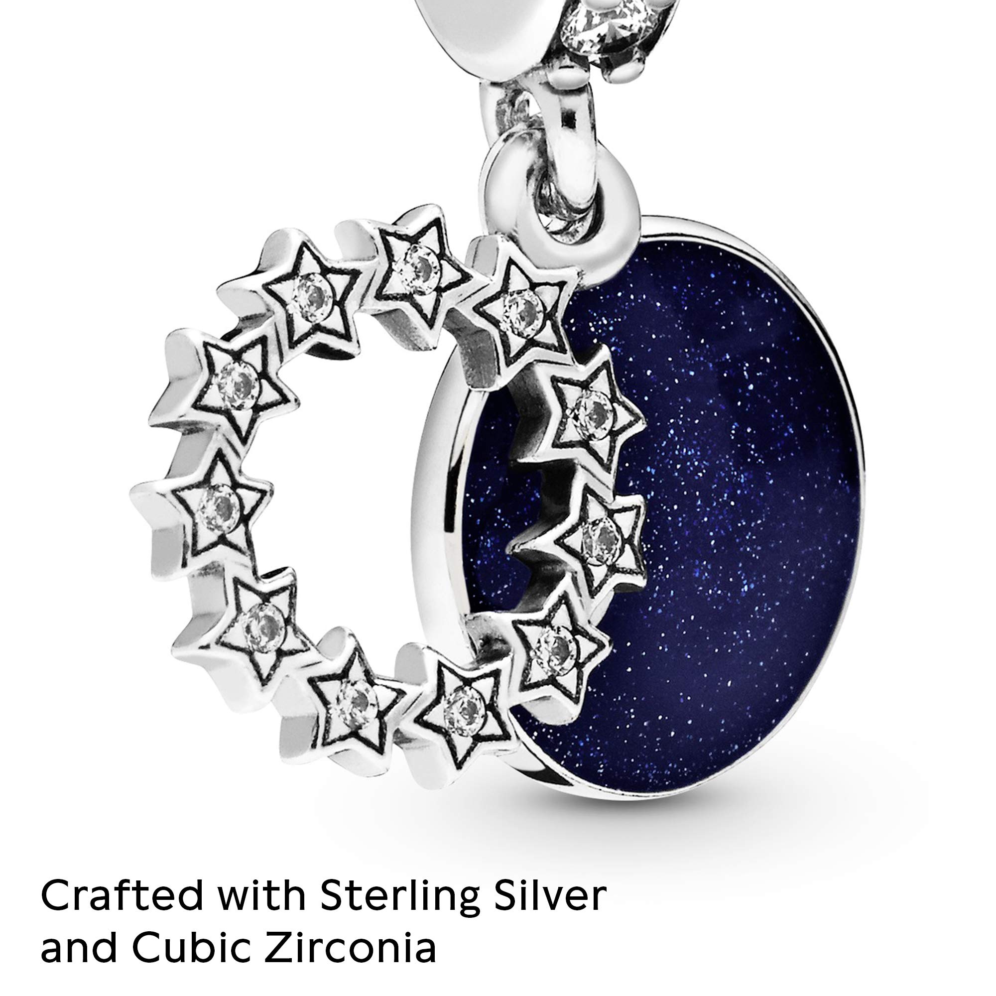 Pandora Jewelry Inspirational Stars Dangle Cubic Zirconia Charm in Sterling Silver