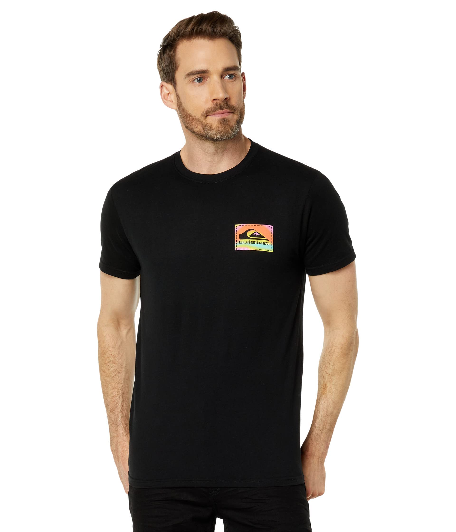 Quiksilver Men's Color Flow Tee Shirt, Black, Small