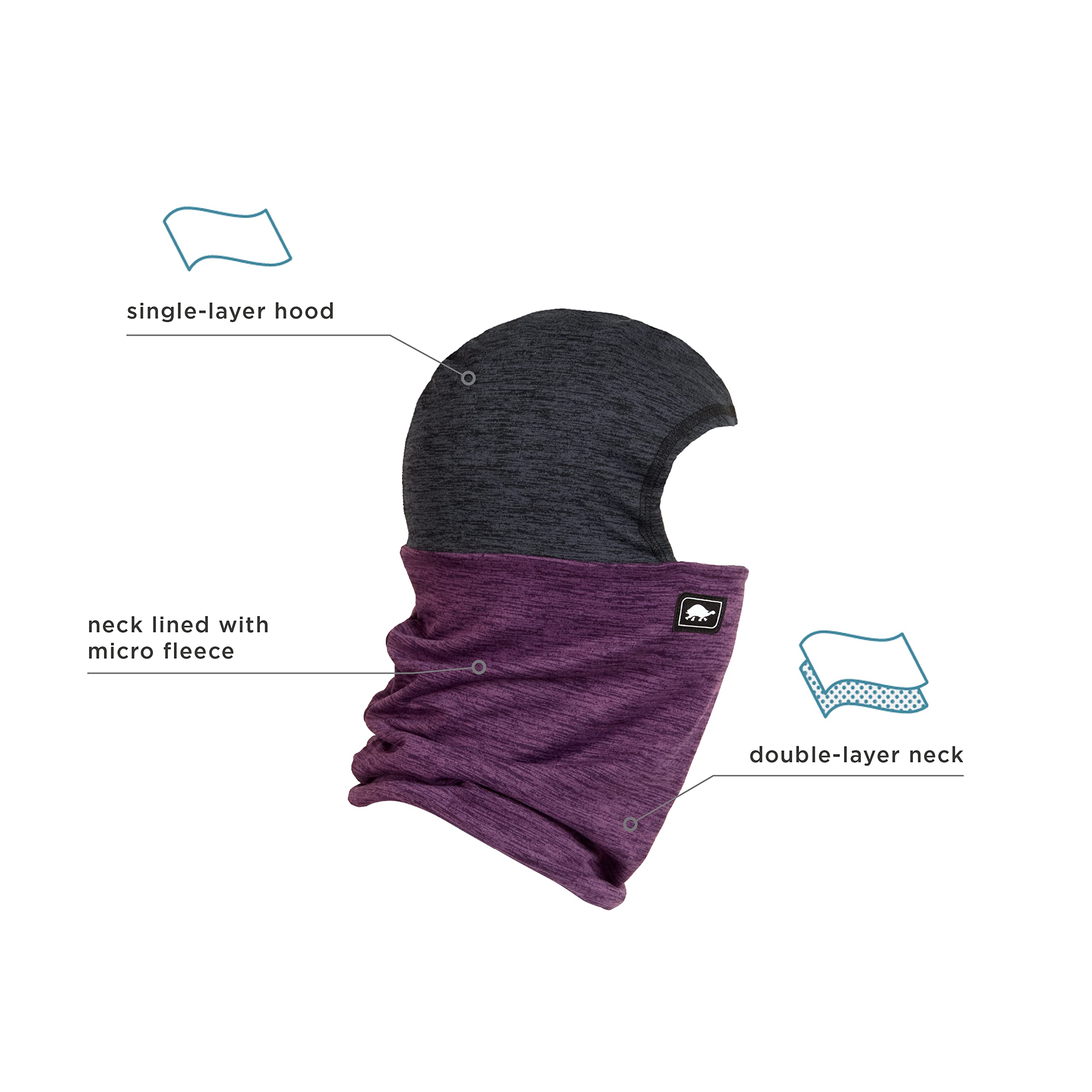 Turtle Fur Shellaclava Balaclava Stria Fleece Lined Neck Warmer Helmet Liner Winter Hood, Stardust