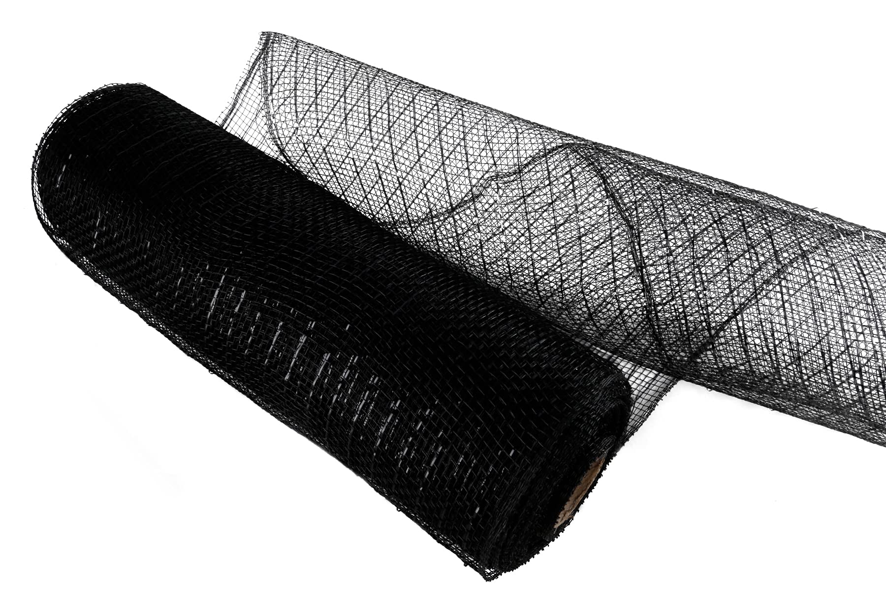 Poly Burlap Mesh Burlap Deco Mesh 10 Inch x 10 Yards, Great for Wreaths Making, Holloween Party, and Christmas Tree Decoration (Black, Black foil)