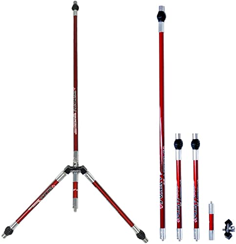 SHARROW Archery Balance Bar Stabilizer Set Carbon Fiber Bow Stabilizer Pole Rod for Recurve Bow and Compound Bow (red)
