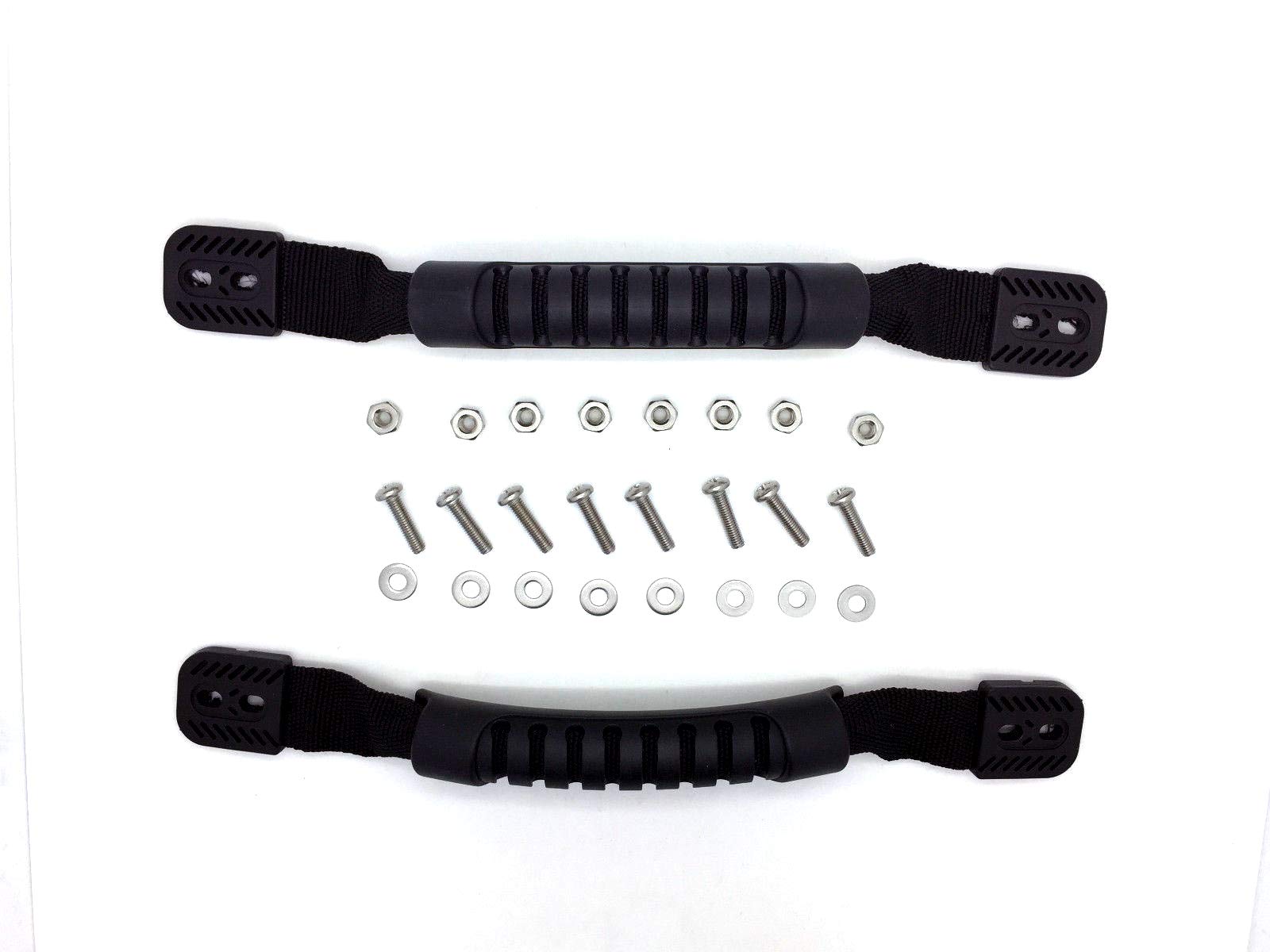 Pactrade Marine Durable Rubber Handles for Kayak, Canoe Or Luggage Set of 2 with Hardware
