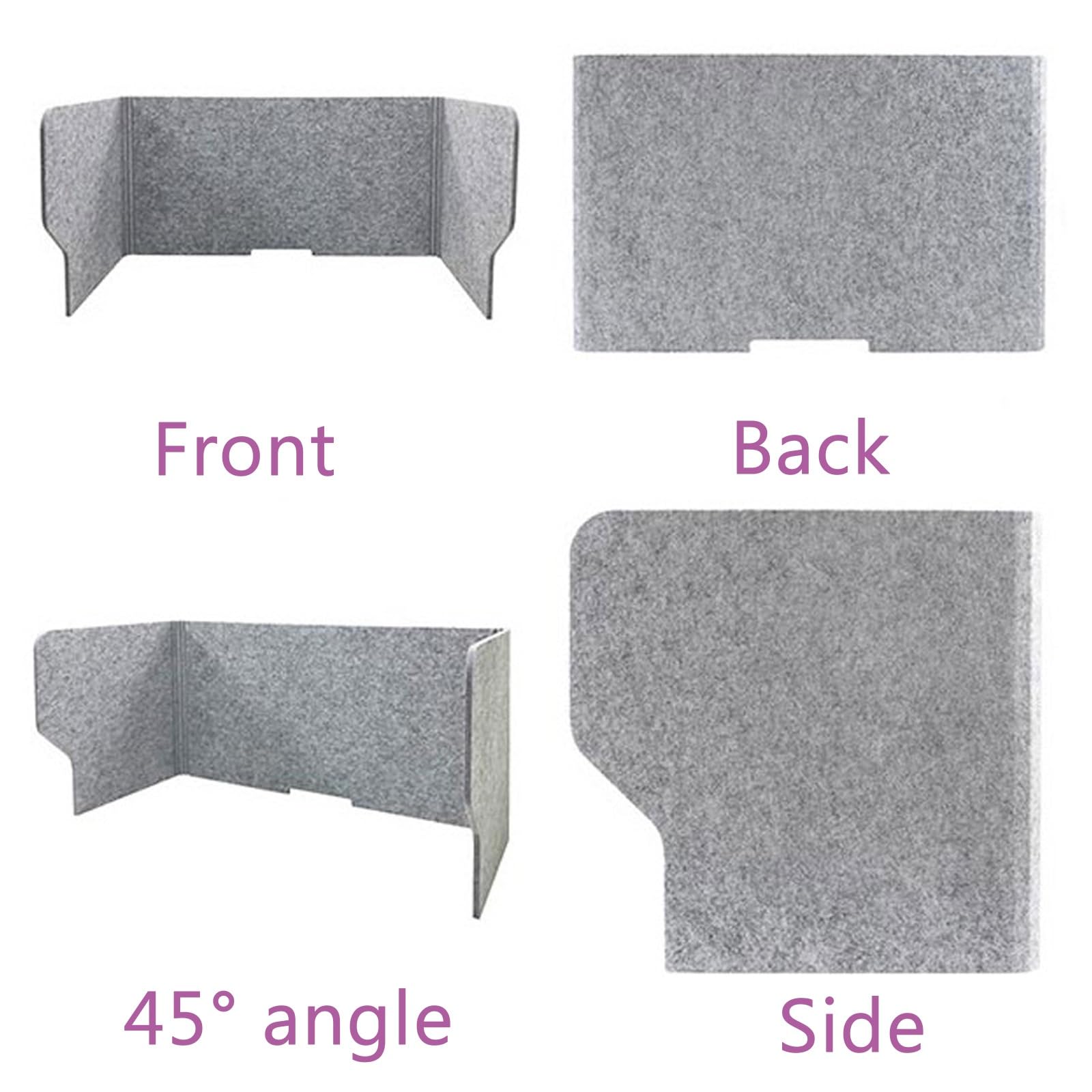 SAGIDAR 3 Panels Privacy Acoustic Panel, Office Divider Partition 60/80/100cm, Acoustic Desk Divider, Workspace Divider, Remote Learning - Home School - Computer Desk