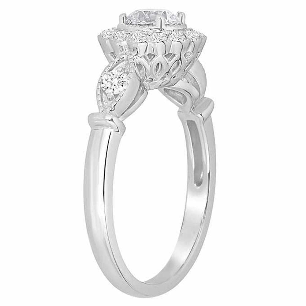 Vintage Wedding Ring Set for Women White Gold 1 Carat Center Moissanite Bridal Sets Wedding Rings Engagement Ring Set Platinum Plated Silver Anniversary Promise Rings for Her with Text Engravingļ¼size 6.5)