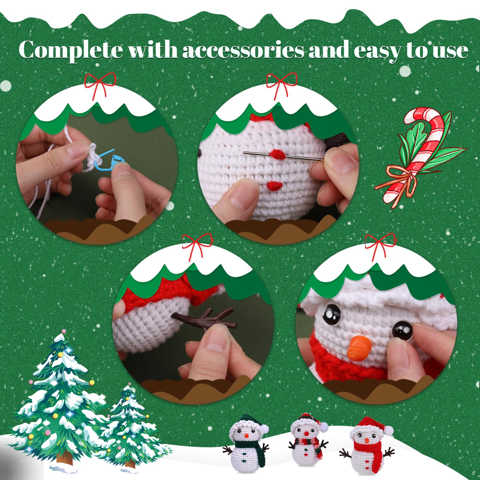 Pnytty Crochet Kits for Beginners Adults, Crochet Starters Kit with Step-by-Step Video Tutorials,Easy Complete Craft Kniting Kit with Crochet Hooks Yarns for DIY Gift Craft
